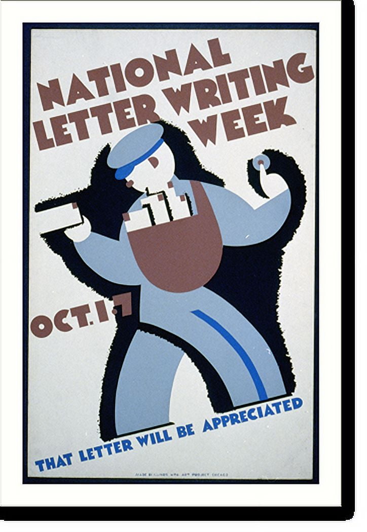 Historic Print, National letter writing week, Oct. 1-7 That letter will ...