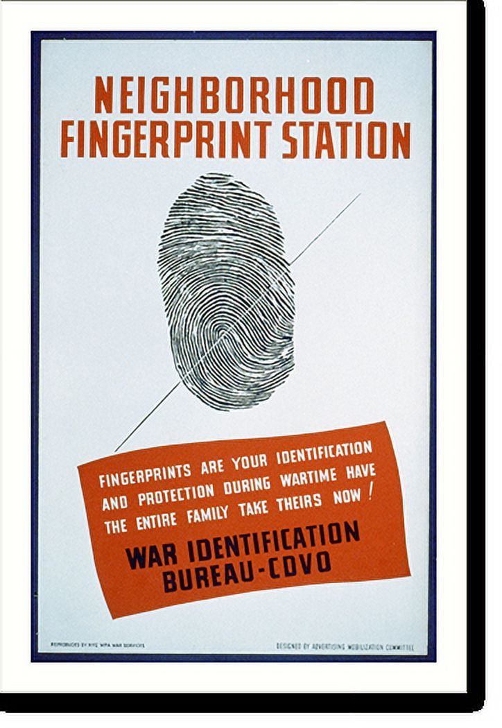 Historic Print, Neighborhood fingerprint station Fingerprints are your ...