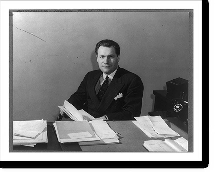 Historic Print, [Nelson Aldrich Rockefeller, 1908-, half length, seated ...