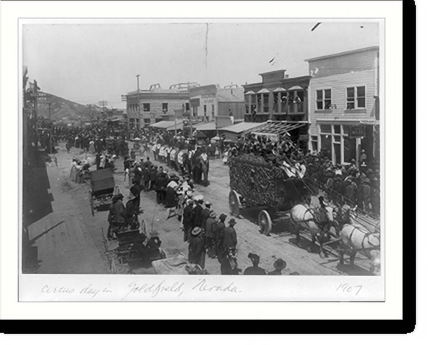 Historic Print, [Nevada - Goldfield - Circus parade down main street ...