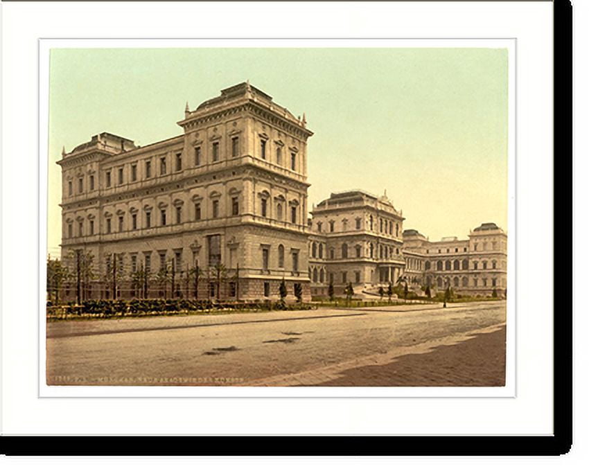Historic Print, New Academy of Fine Arts Munich Bavaria Germany, 18" x ...