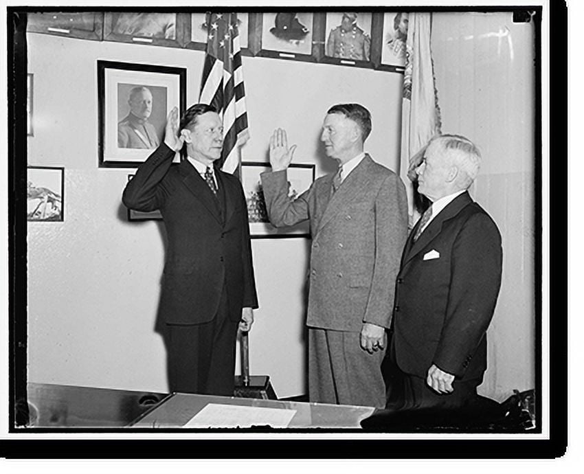 Historic Print, New Chief of Cavalry takes oath. Washington, D.C ...