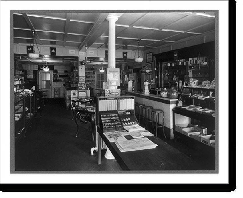 Historic Print, New York. Central Valley. Rifenbary drug store ...