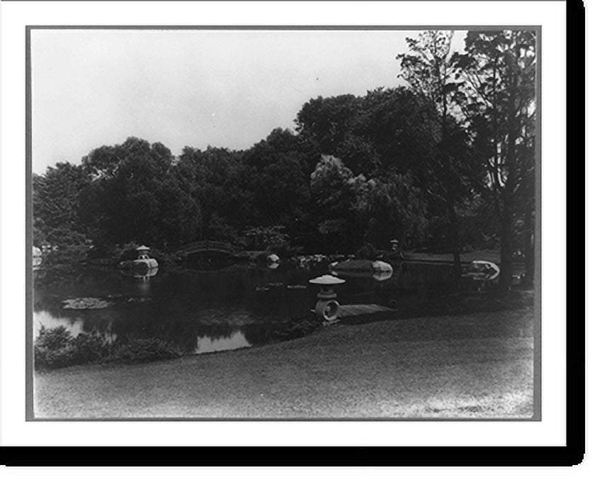 Historic Print, New York. Long Island. Japanese garden at home of Mrs ...