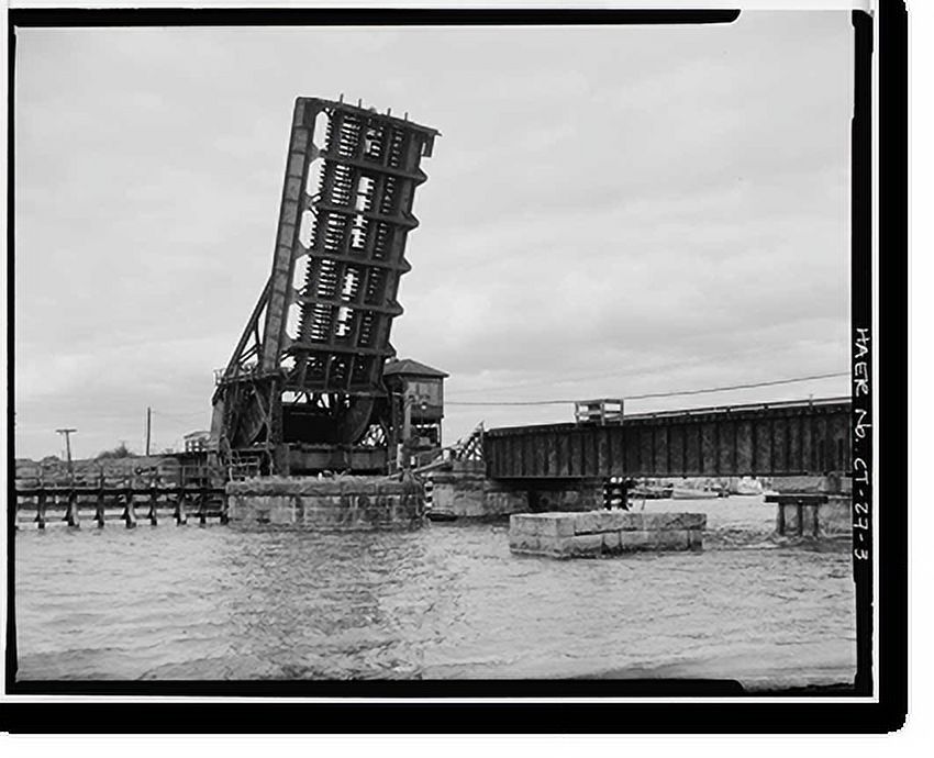 Historic Print, New York, New Haven & Hartford Railroad, Niantic Bridge ...