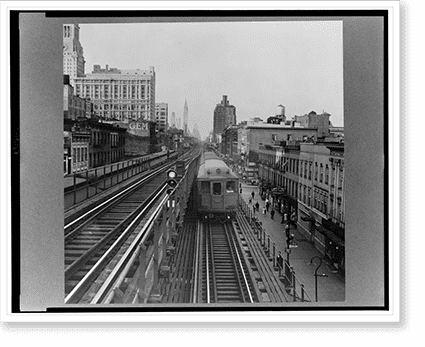 Historic Print, New York, New York. Looking north from the Ninth Street ...