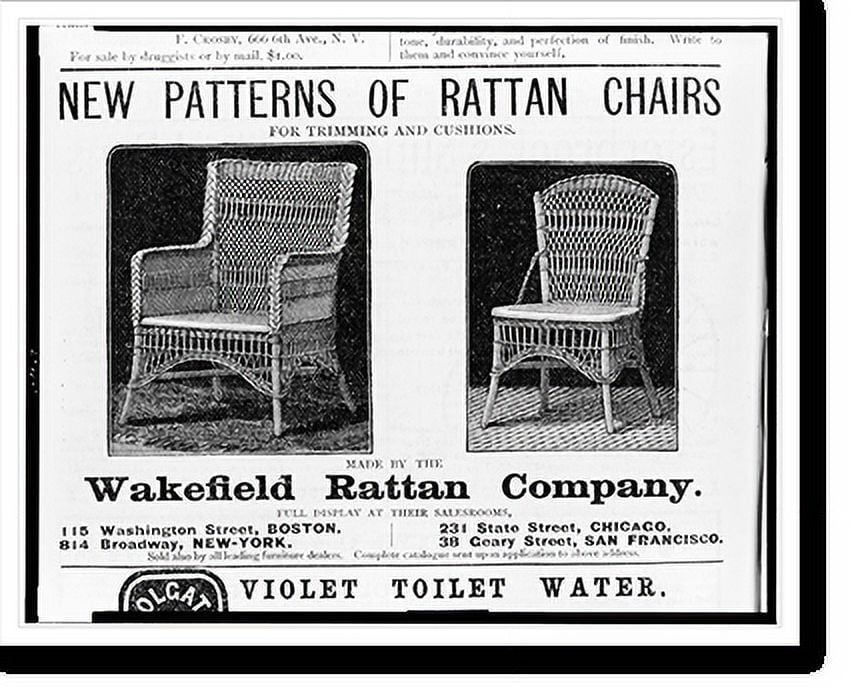 Historic Print, New patterns of Rattan chairs for trimming and cushions ...