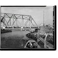Historic Print, Niantic River Swing Bridge, Spanning Niantic River ...