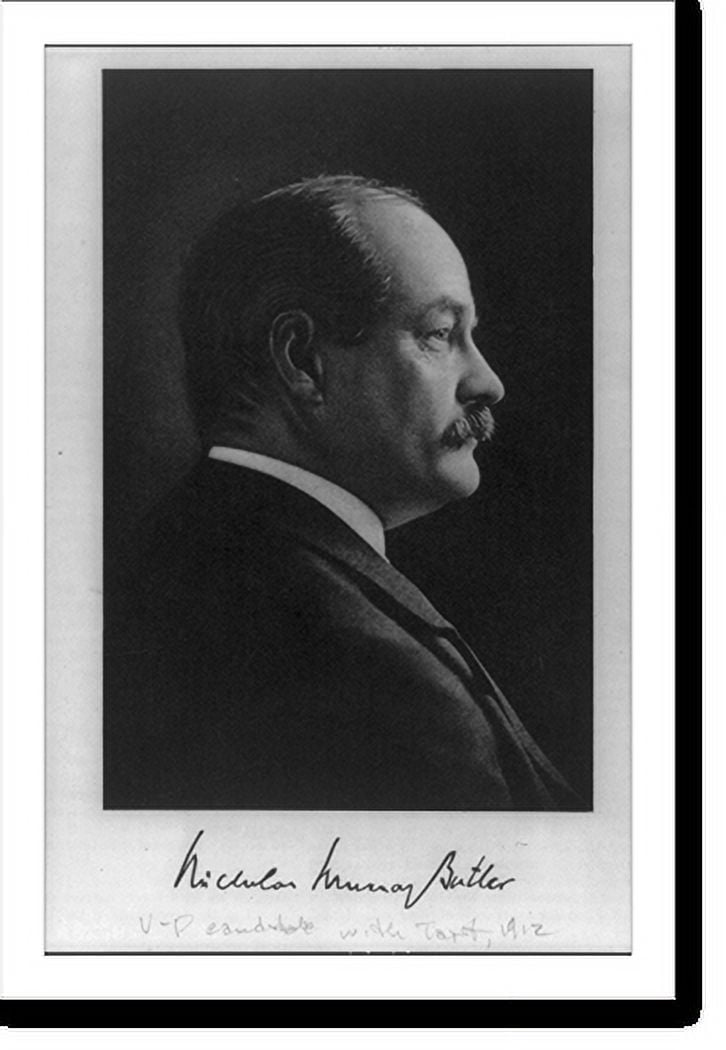 Historic Print, [Nicholas Murray Butler, 1862-1947, bust portrait ...
