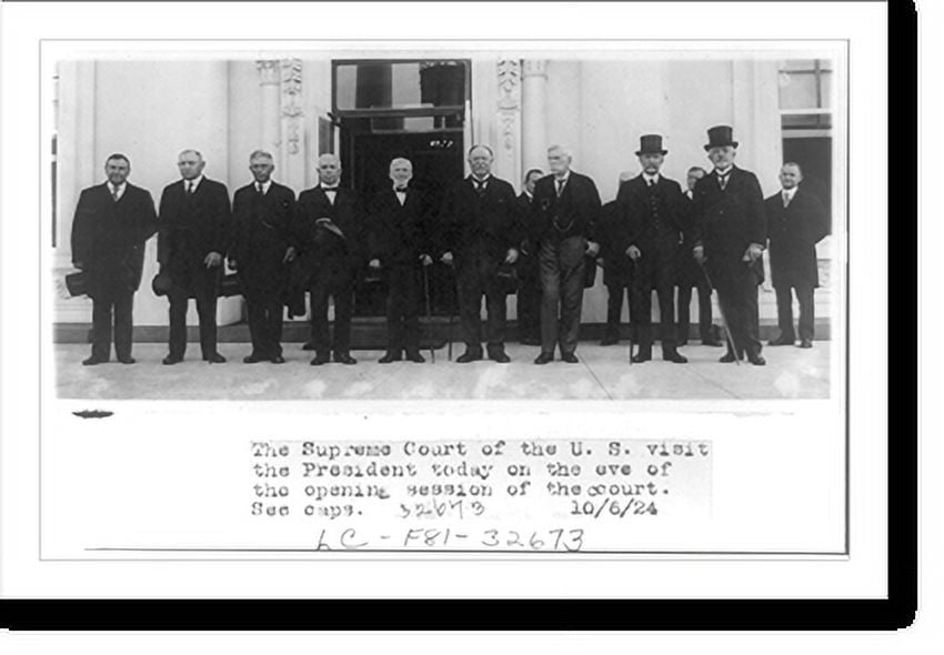 Historic Print, [Nine justices of the United States Supreme Court posed ...