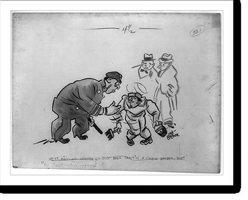 Historic Print, No, it ain't hootch, officer; I just been paintin' a ...
