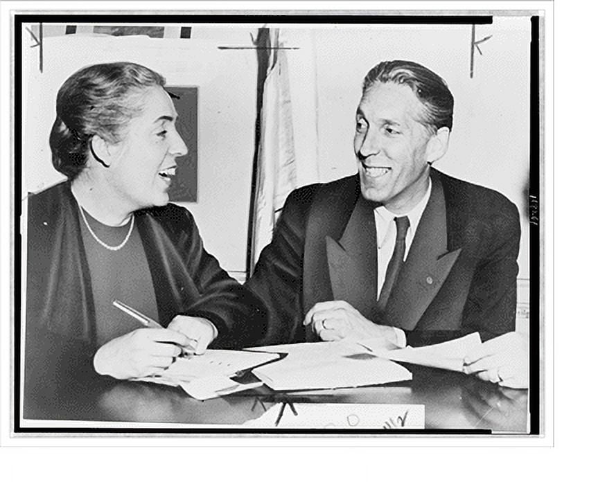 Historic Print, [Noel Field with wife Herta, half-length portrait ...