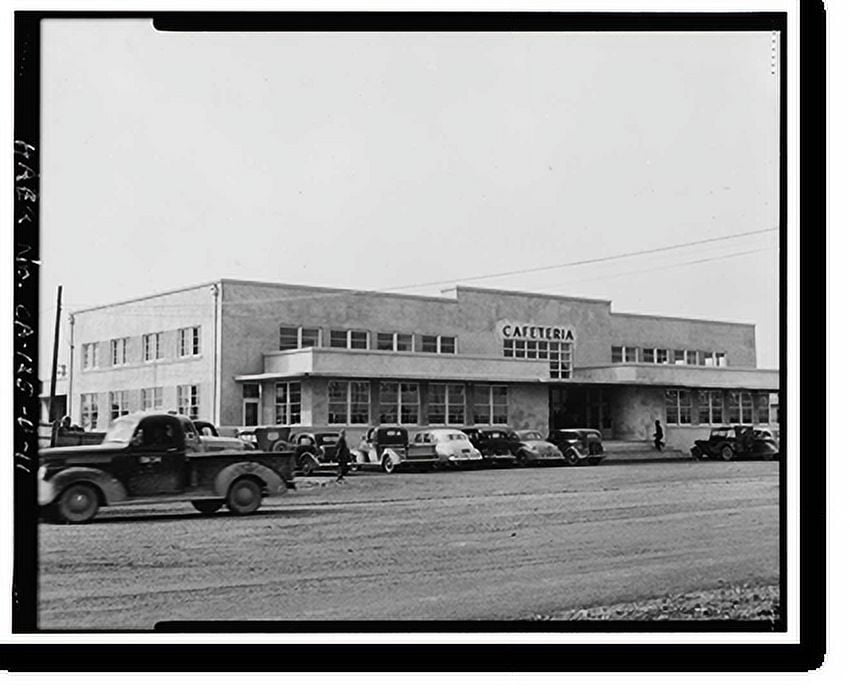 Historic Print, Oakland Army Base, Private Exchange Cafeteria, Bataan ...