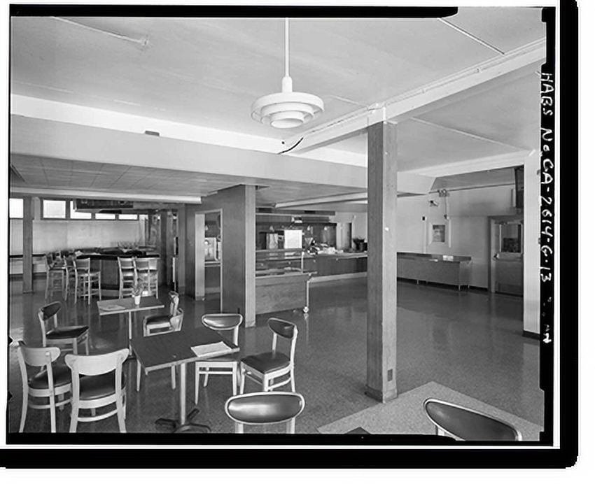 Historic Print, Oakland Naval Supply Center, Gymnasium-Cafeteria ...