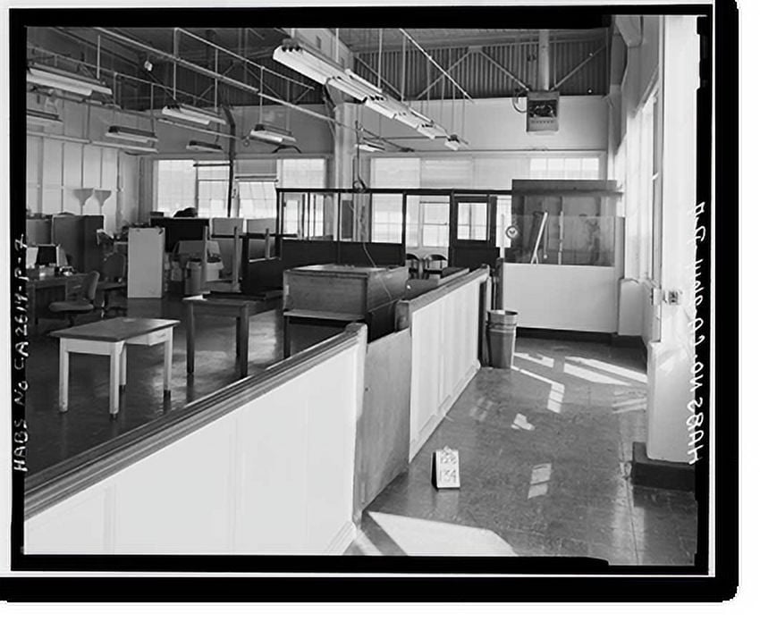Historic Print, Oakland Naval Supply Center, Pier Transit Sheds, North ...