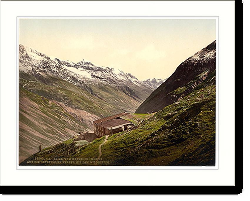 Historic Print, Oetz Valley view from Hochjoch Hotel with the ...