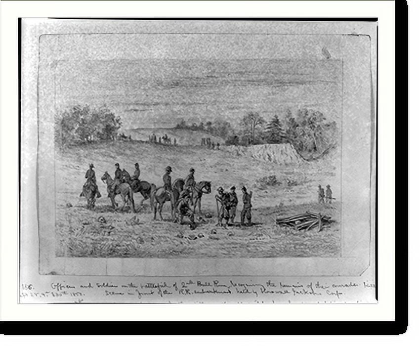 Historic Print, Officers and soldiers on the battlefield of the second ...