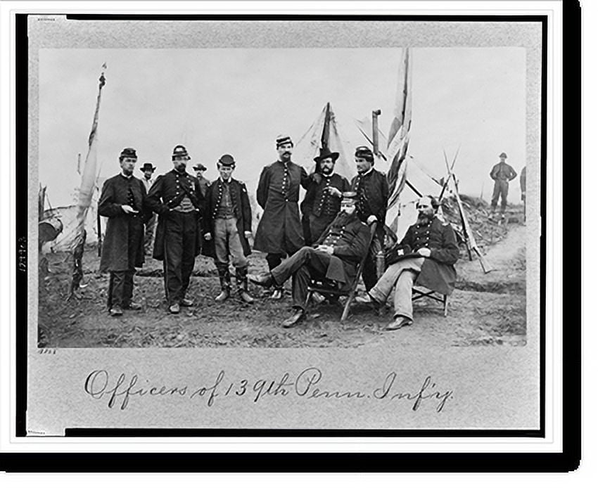 Historic Print, Officers of 139th Pennsylvania Infantry, 18" x 24 ...