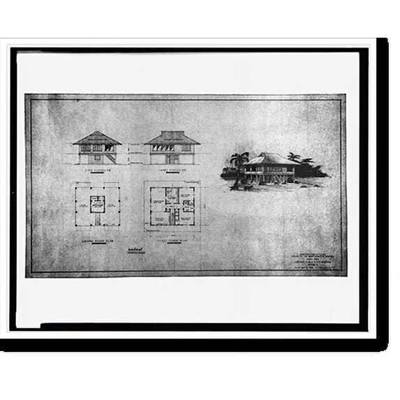 Historic Print, [Officers' quarters (single N.C.O. quarters" and ...