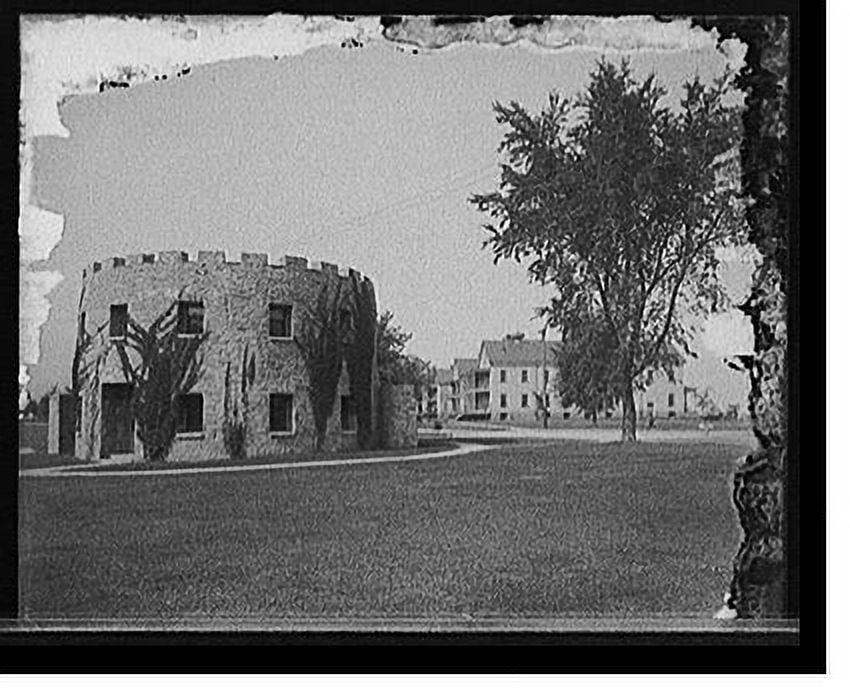 Historic Print, [Old round tower and new barracks, Ft. Snelling, Minn ...