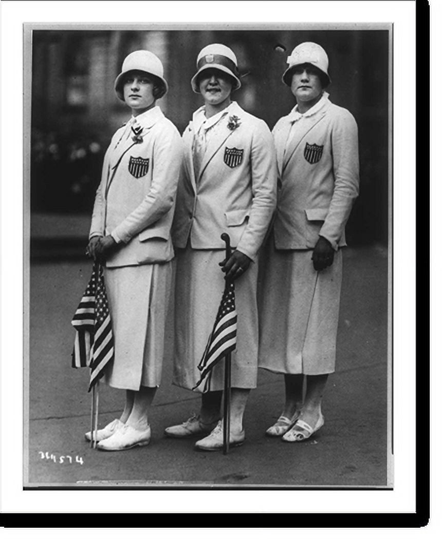 Historic Print, Olympic Swimming Team members Eileen Riggin, Gertrude ...