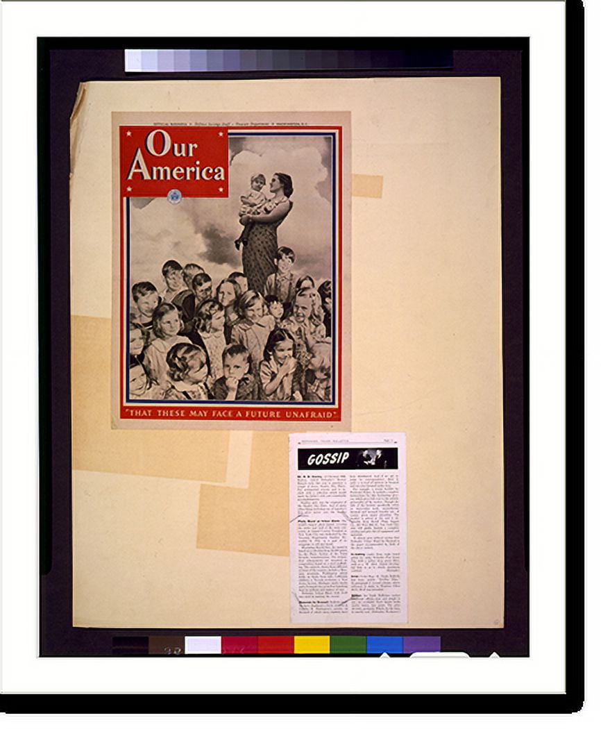 Historic Print, Our America. That these may face a future unafraid ...