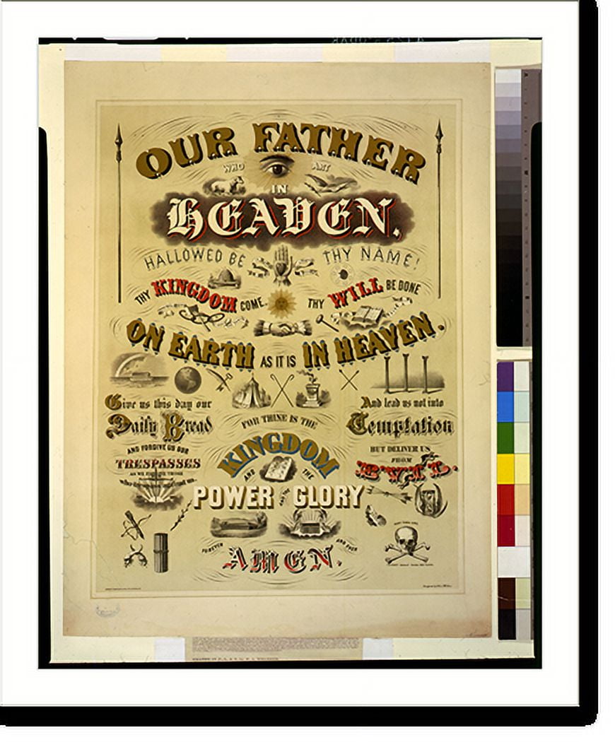 Historic Print, Our father who art in Heaven..designed by W.A. Welsher ...