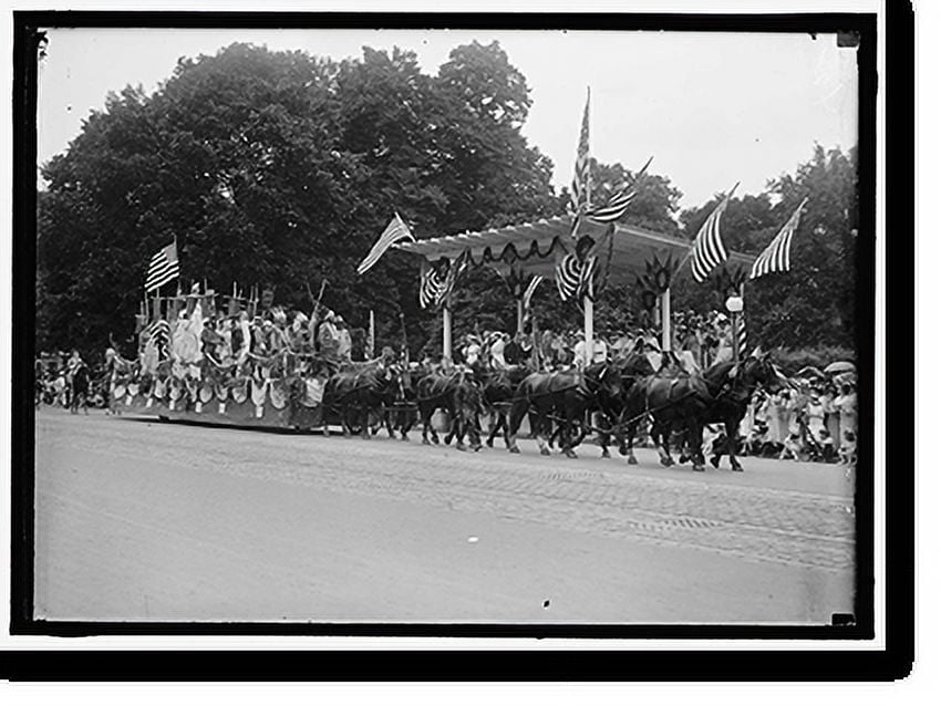 Historic Print, PREPAREDNESS PARADE. COLONIAL AND INDIAN FLOAT - 2, 16 ...