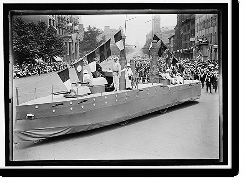 Historic Print, PREPAREDNESS PARADE. FLOAT LIKE BATTLESHIP, 18" x 24 ...