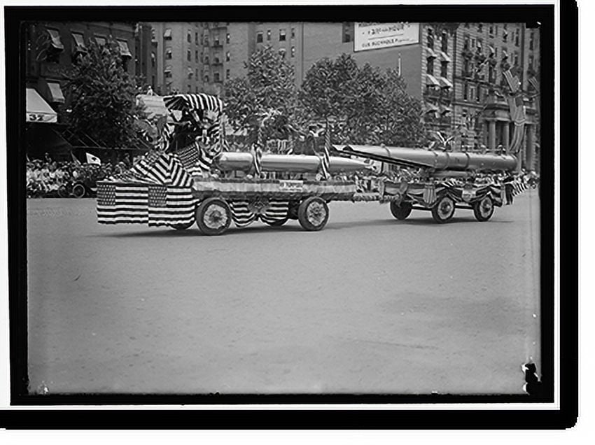 Historic Print, PREPAREDNESS PARADE. FLOAT WITH TORPEDOES, 16" x 20 ...