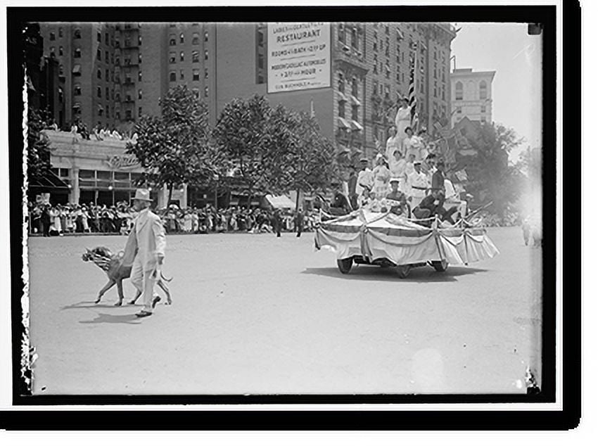 Historic Print, PREPAREDNESS PARADE. NAVY AND MILITARY FLOAT, 16" x 20 ...
