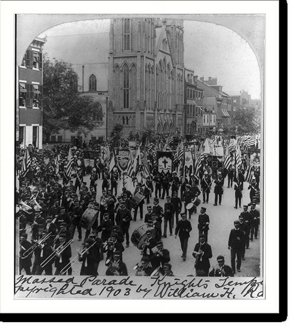 Historic Print, Pa.. Phila.. Magnificent display of banners in massed ...