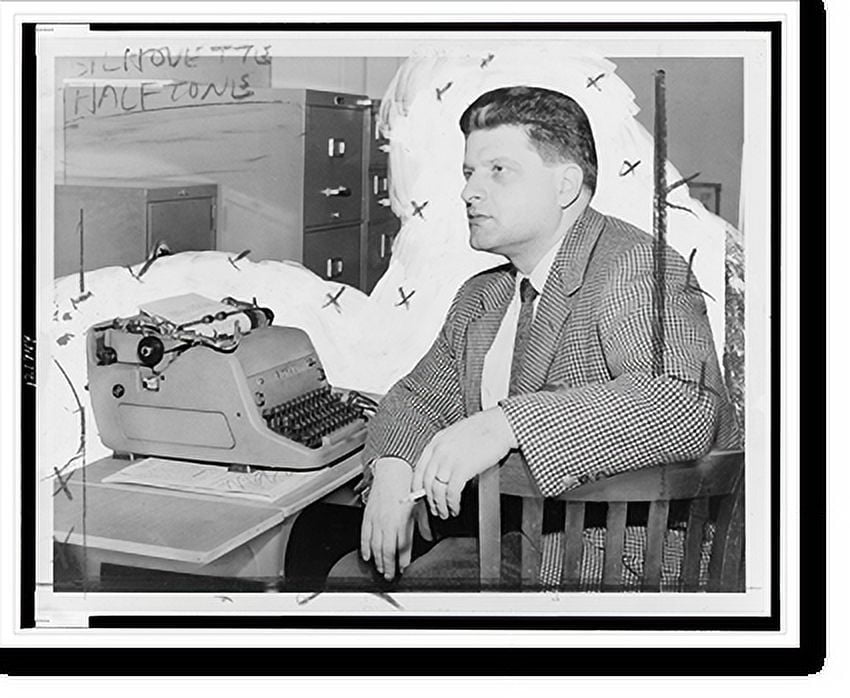 Historic Print, [Paddy Chayefsky, half-length portrait, seated at ...