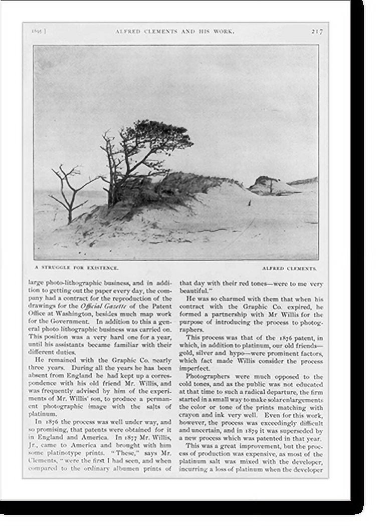 Historic Print, [Page of text of Alfred Clements and his Work", with ...