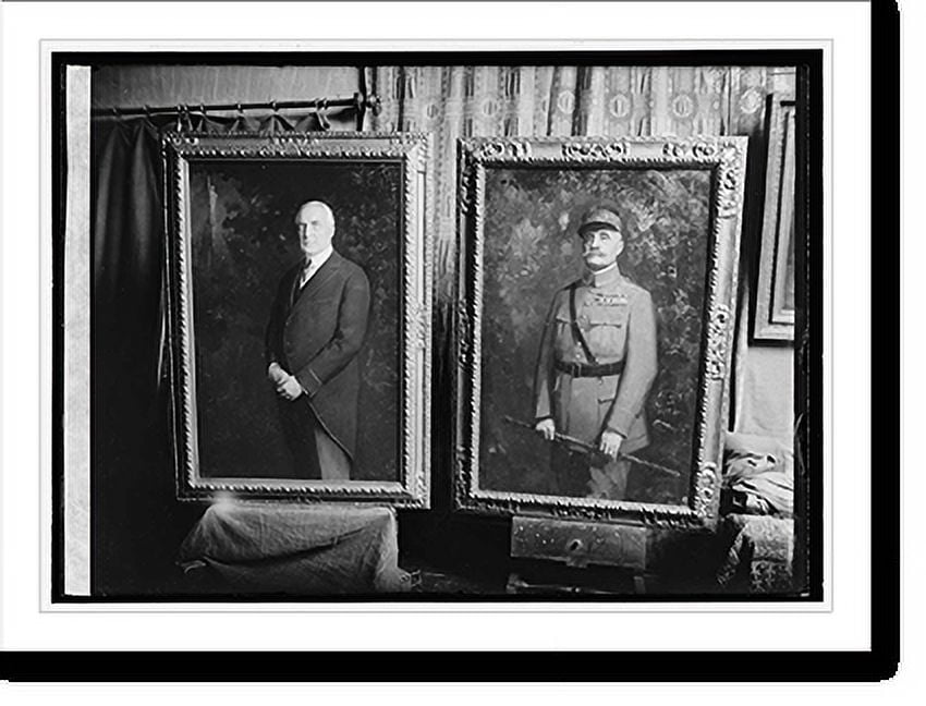 Historic Print, [Paintings of Harding and Pershing], 16" x 20 ...