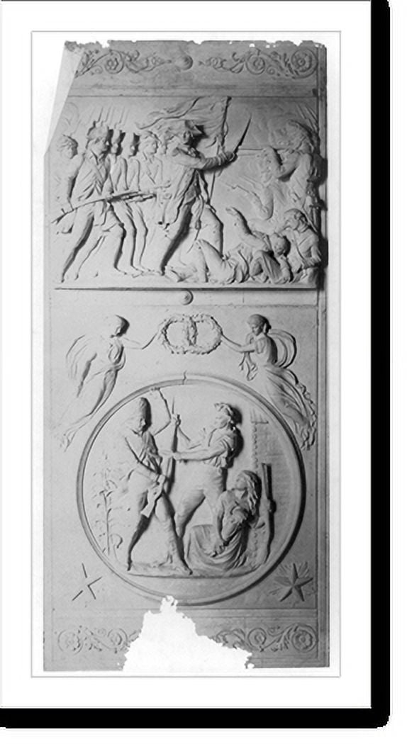 Historic Print, [Panel and medallion details from bronze doors for the ...