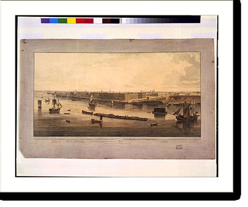 Historic Print, Panoramic view of St. Petersburg, dedicated by ...
