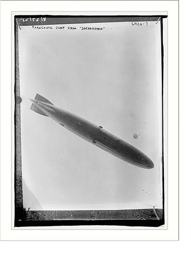 Historic Print, Parachute Jump from SHENANDOAH blimp, 16" x 20 ...