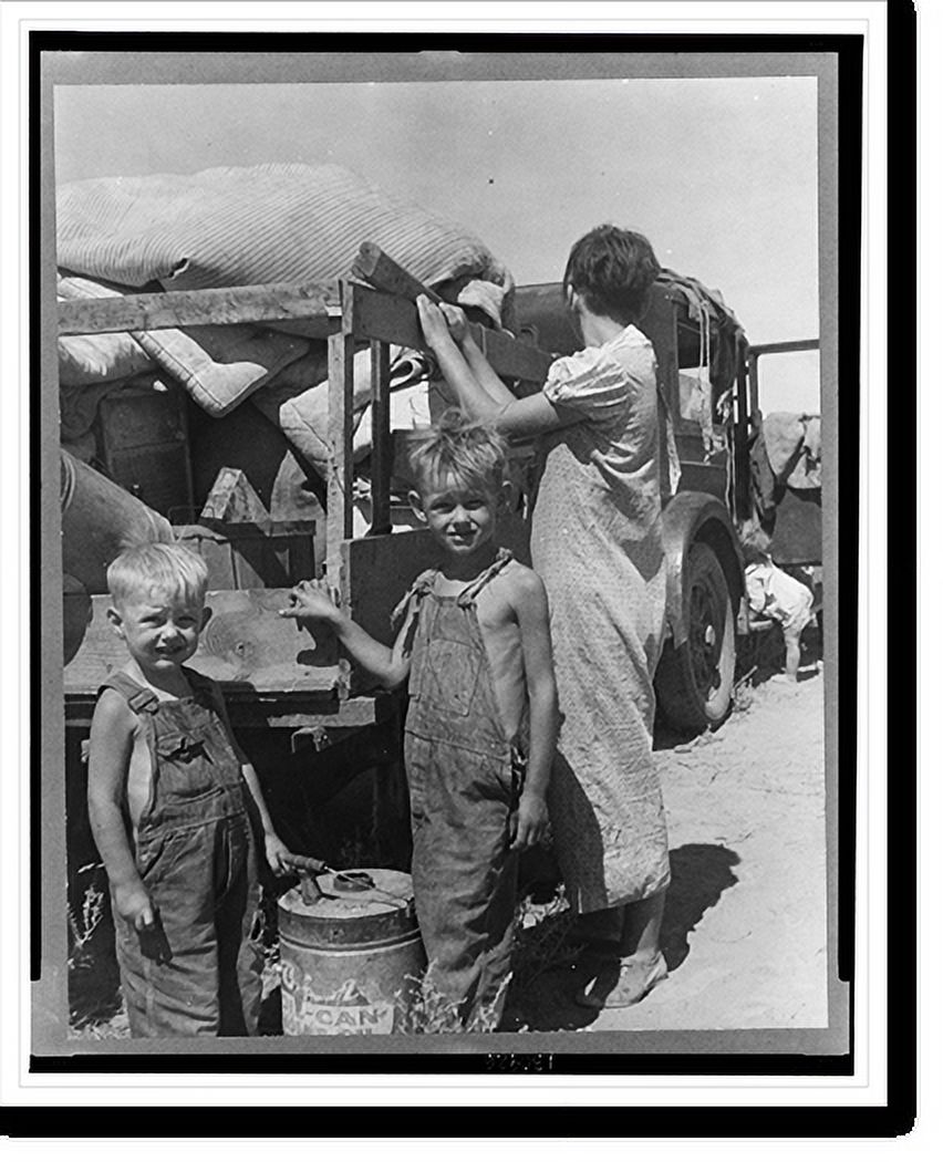 Historic Print, Part of an impoverished family of nine on a New Mexico ...