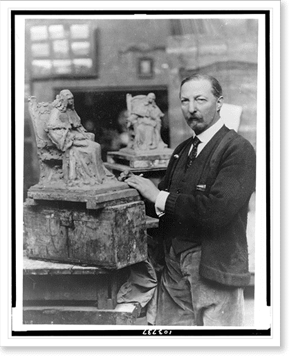 Historic Print, [Paul W. Bartlett, three-quarter length portrait ...