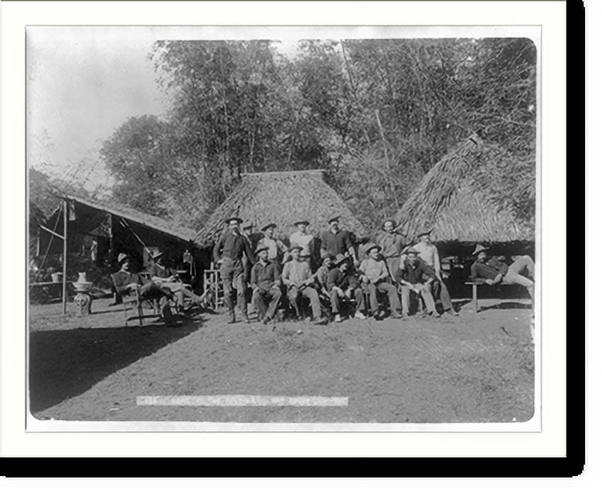 Historic Print, [Philippine Insurrection, 1899: U.S. soldiers posed at ...