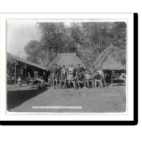 Historic Print, [Philippine Insurrection, 1899: U.S. soldiers posed at ...