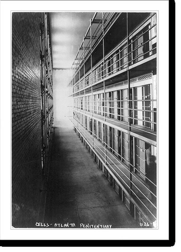 Historic Print, [Photo of prison: cell block, Atlanta Penitentiary], 18 ...