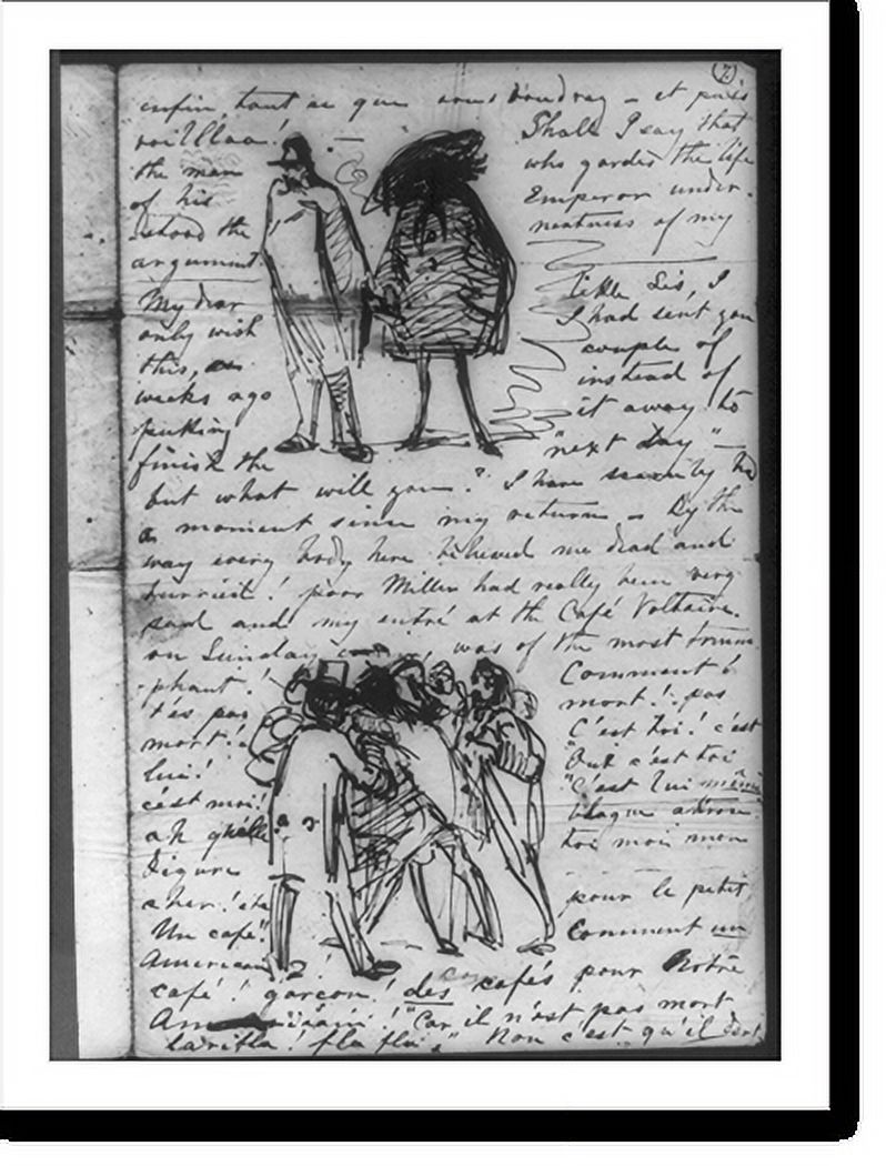 Historic Print, [Photograph of letter from Whistler to his sister Lady ...