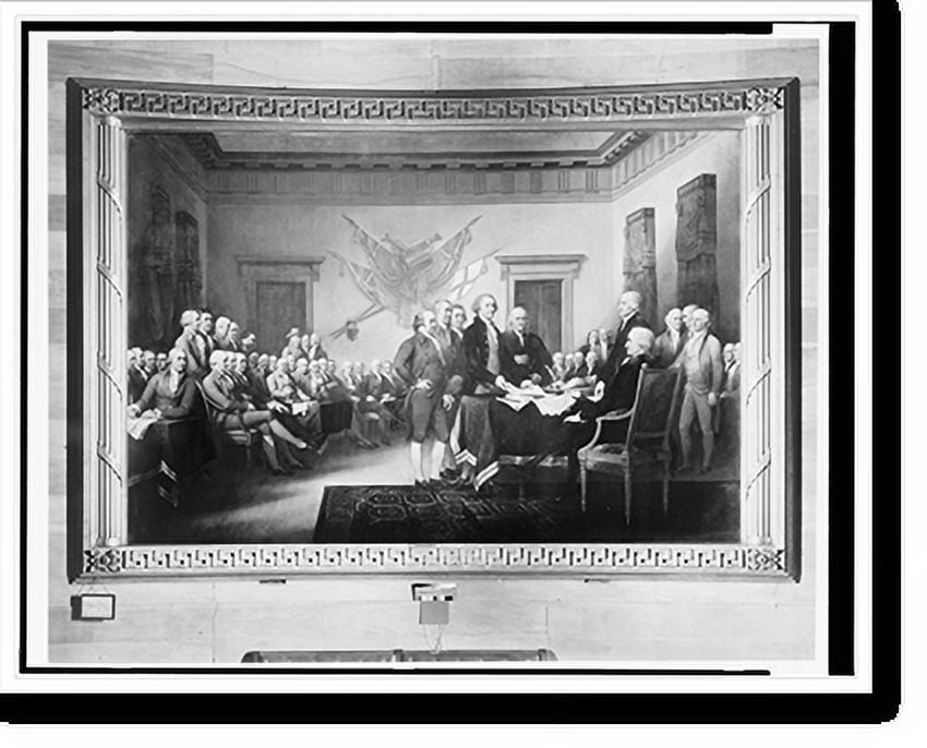 Historic Print, [Photograph of the Declaration of Independence painting ...