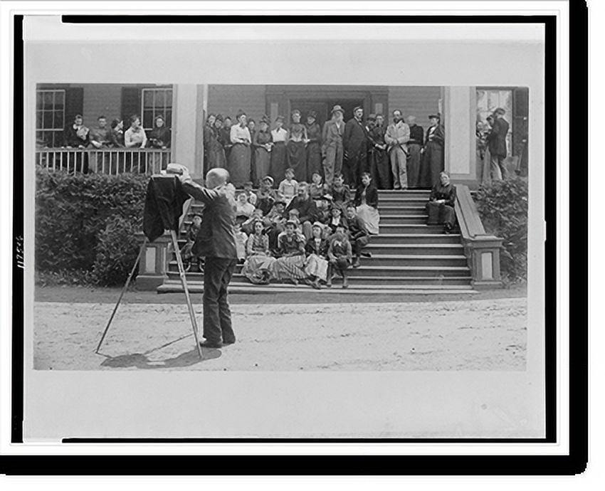 Historic Print, Photographer setting up a photo of Alexander Graham ...