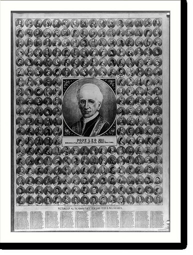 Historic Print, Pictures of all the Roman Pontiff from Saint Peter to ...