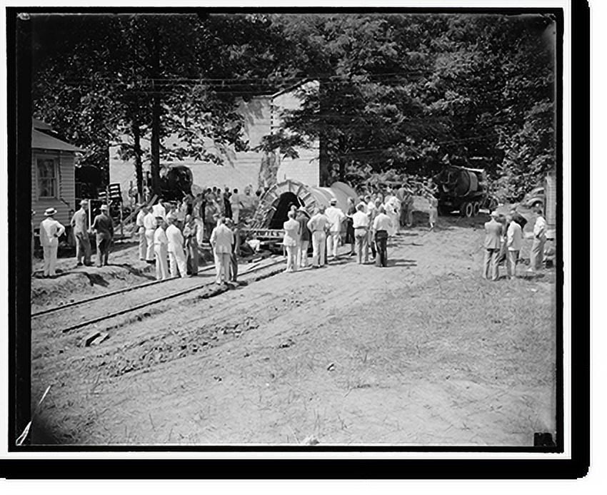 Historic Print, Pill box fort at Bureau of Standards. Pill box under ...