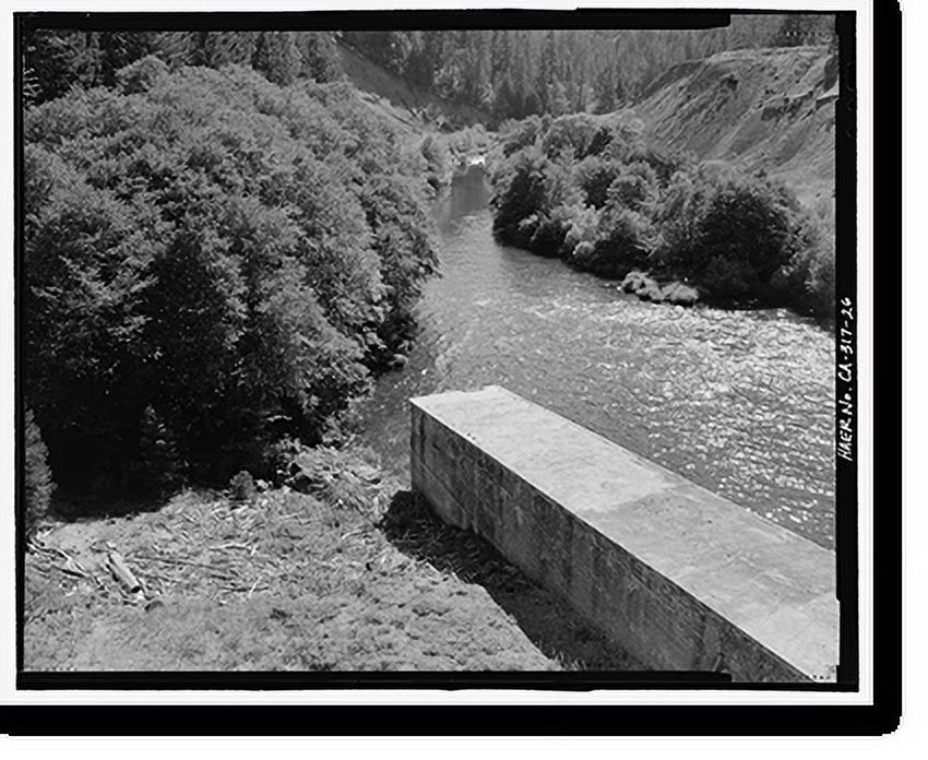 Historic Print, Pit 4 Diversion Dam, Pit River west of State Highway 89 ...