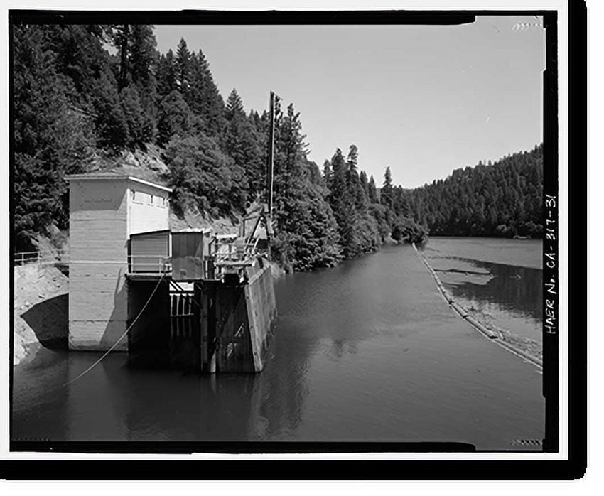 Historic Print, Pit 4 Diversion Dam, Pit River west of State Highway 89 ...